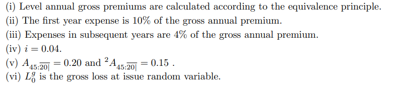 Solved For a fully discrete 20-year endowment life insurance | Chegg.com