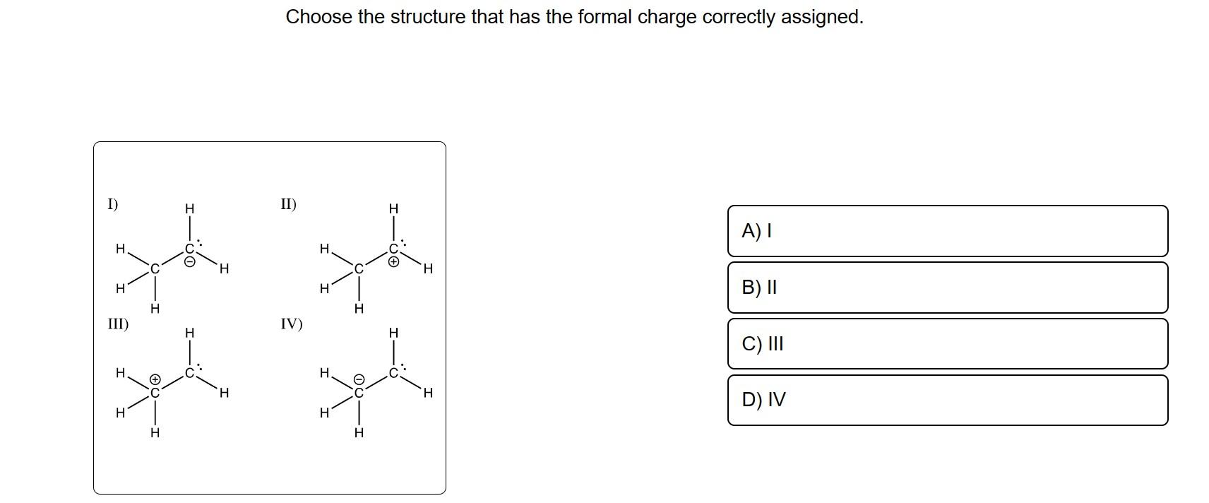 Solved Choose the structure that has the formal charge | Chegg.com