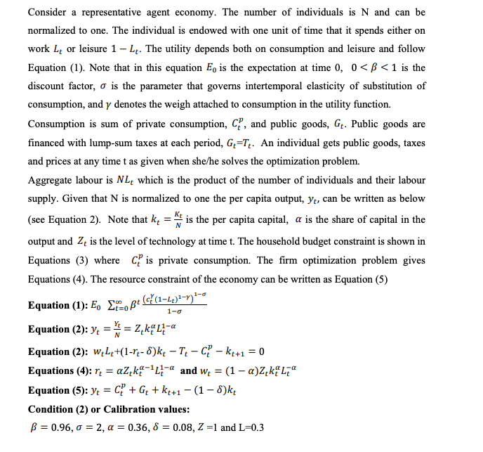 Solved A) Carefully formulate the household problem. Find | Chegg.com