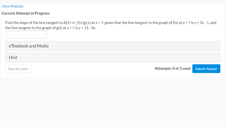 Solved View Policies Current Attempt in Progress Find the | Chegg.com