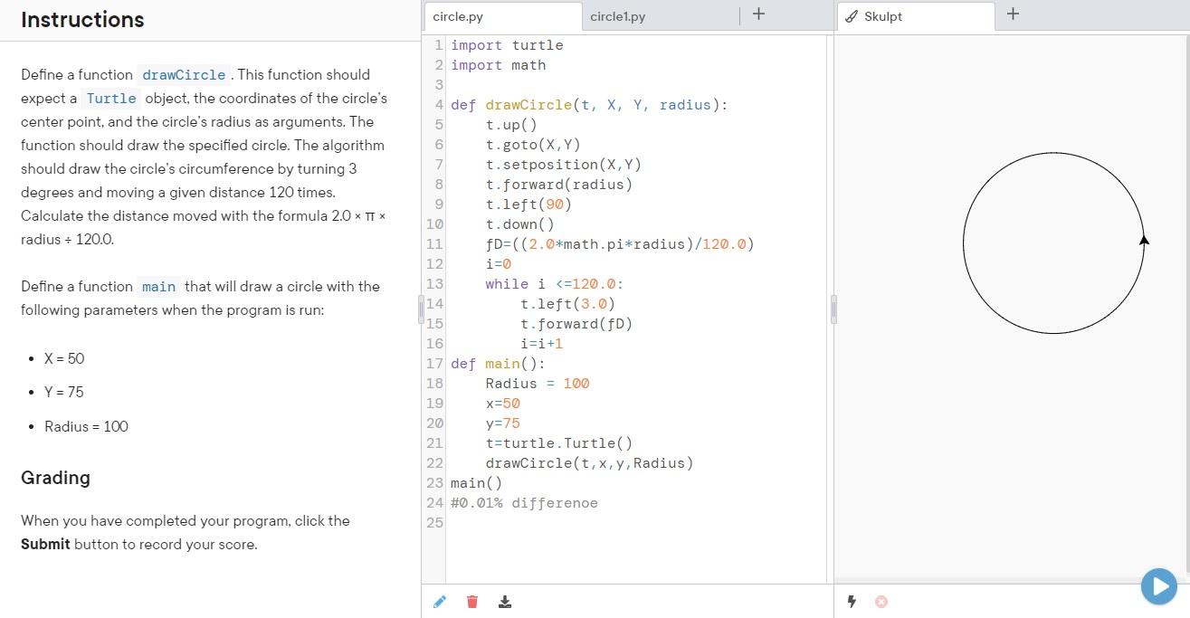 Solved Define a function drawCircle. This function should | Chegg.com Solved Define a function drawCircle. This function should | Chegg.com