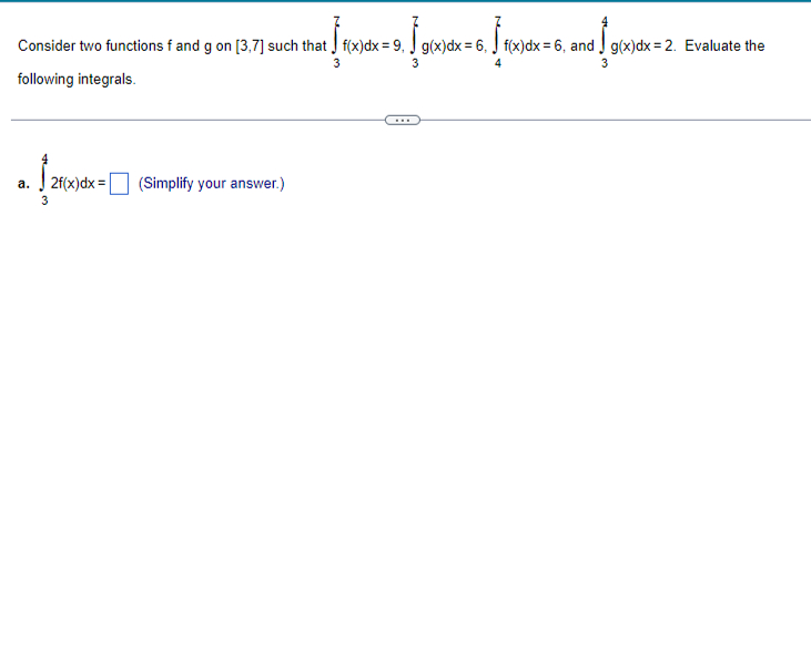 Solved Consider two functions f ﻿and g ﻿on 3,7 ﻿such that | Chegg.com