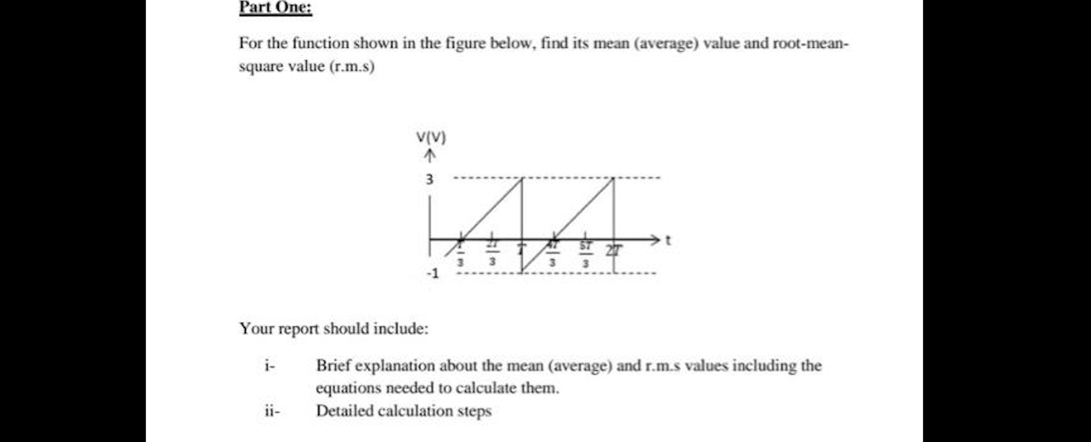 Solved For the function shown in the figure below, find its | Chegg.com
