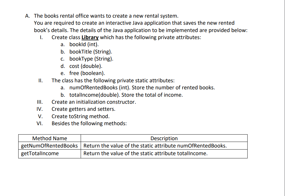Solved A. The books rental office wants to create a new | Chegg.com