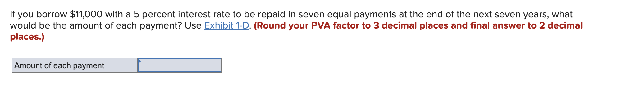 Solved If you borrow $11,000 with a 5 percent interest rate | Chegg.com