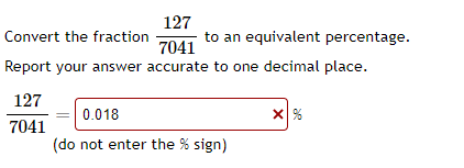 Solved Convert the fraction 7041127 to an equivalent | Chegg.com