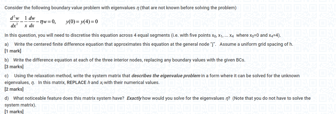 Consider the following boundary value problem with | Chegg.com