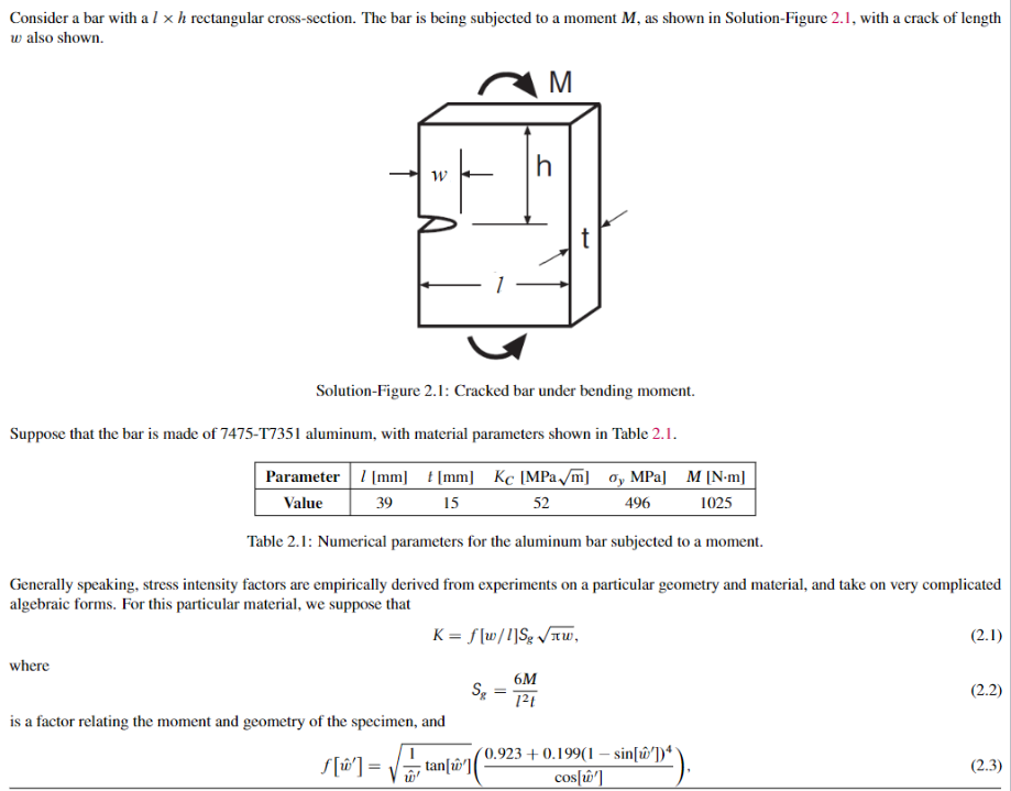 Consider a bar with a l×h rectangular cross-section. | Chegg.com