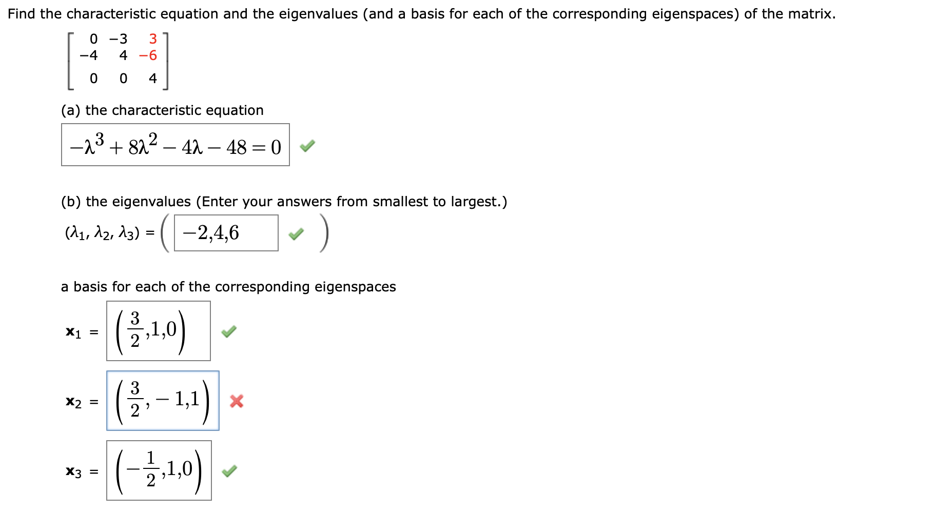 Solved Find the characteristic equation and the eigenvalues | Chegg.com