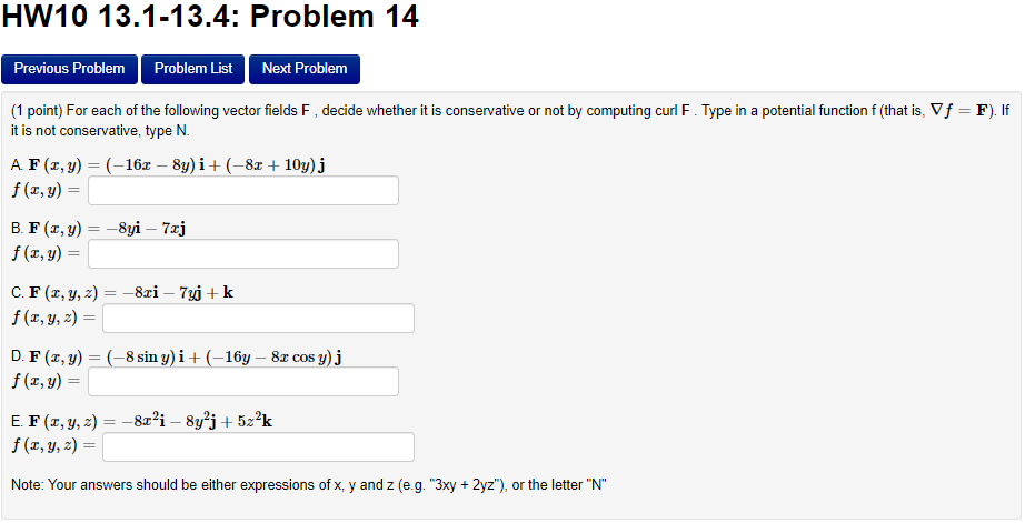 Solved HW10 13.1-13.4: Problem 14 Previous Problem Problem | Chegg.com