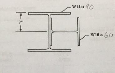 Solved We have a steel member of w14x90 and w10x60 of | Chegg.com