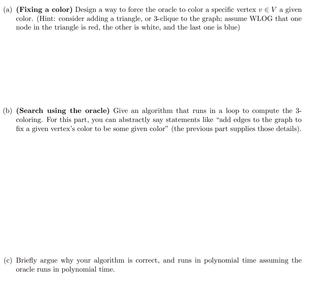 Solved Suppose we are given a direction (oracle) for the | Chegg.com