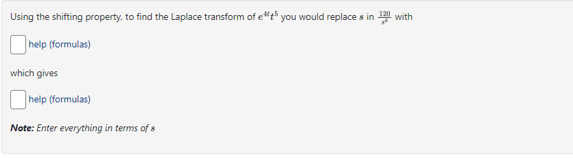 Solved Using the shifting property, to find the Laplace | Chegg.com