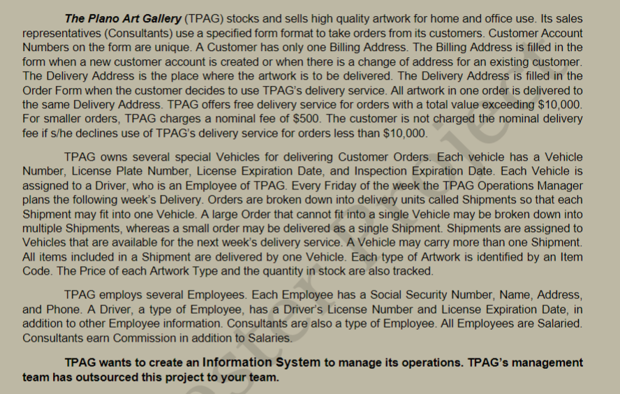 Solved Create tables in Oracle to implement the TPAG | Chegg.com