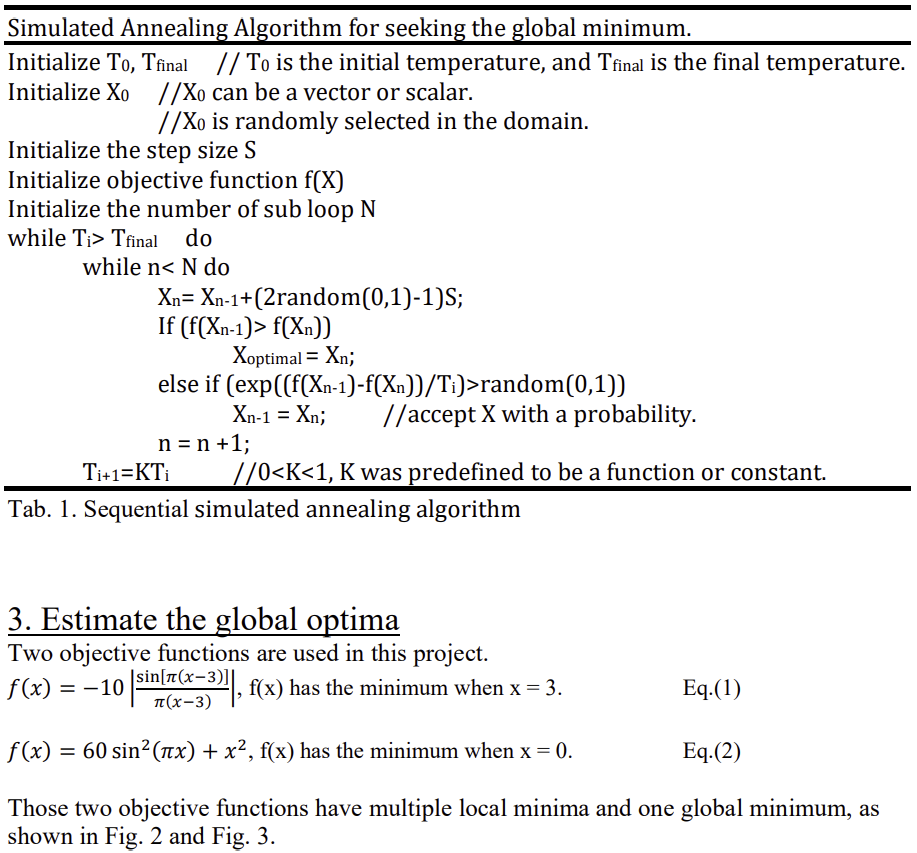 1. Introduction Simulated annealing (SA) is an | Chegg.com