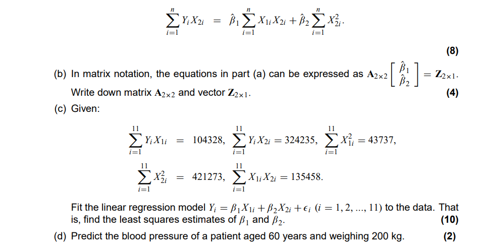 Solved Consider the linear regression model | Chegg.com