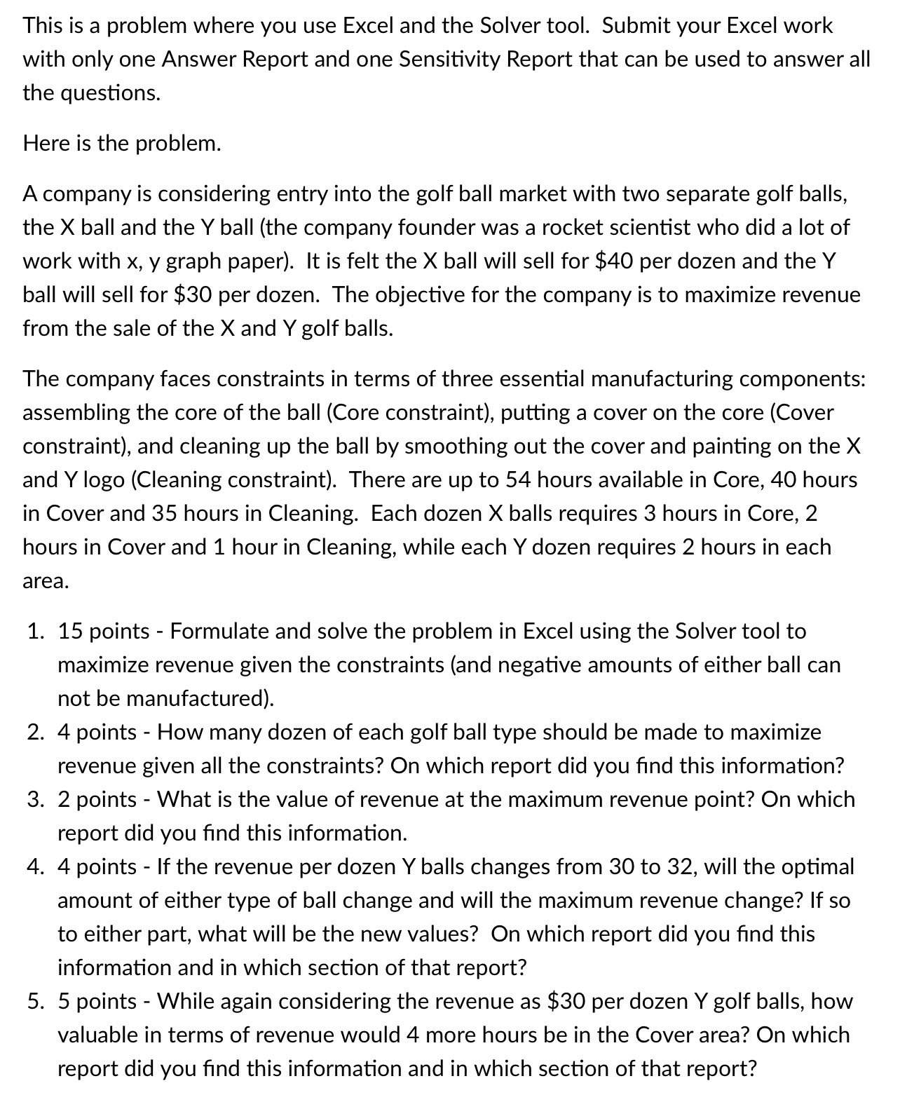 Solved This Is A Problem Where You Use Excel And The Solver 
