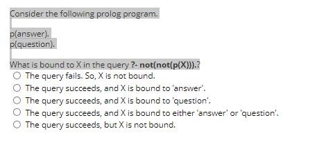 Solved Consider the following prolog program. planswer). | Chegg.com