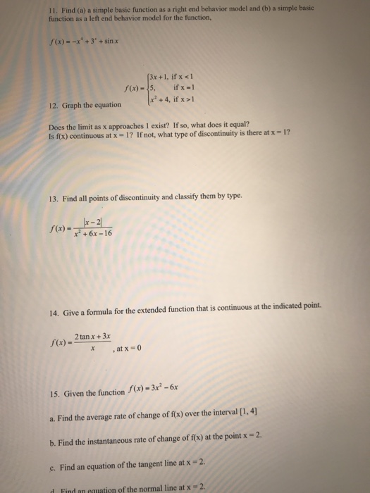 Solved 11. Find (a) a simple basic function as a right end | Chegg.com