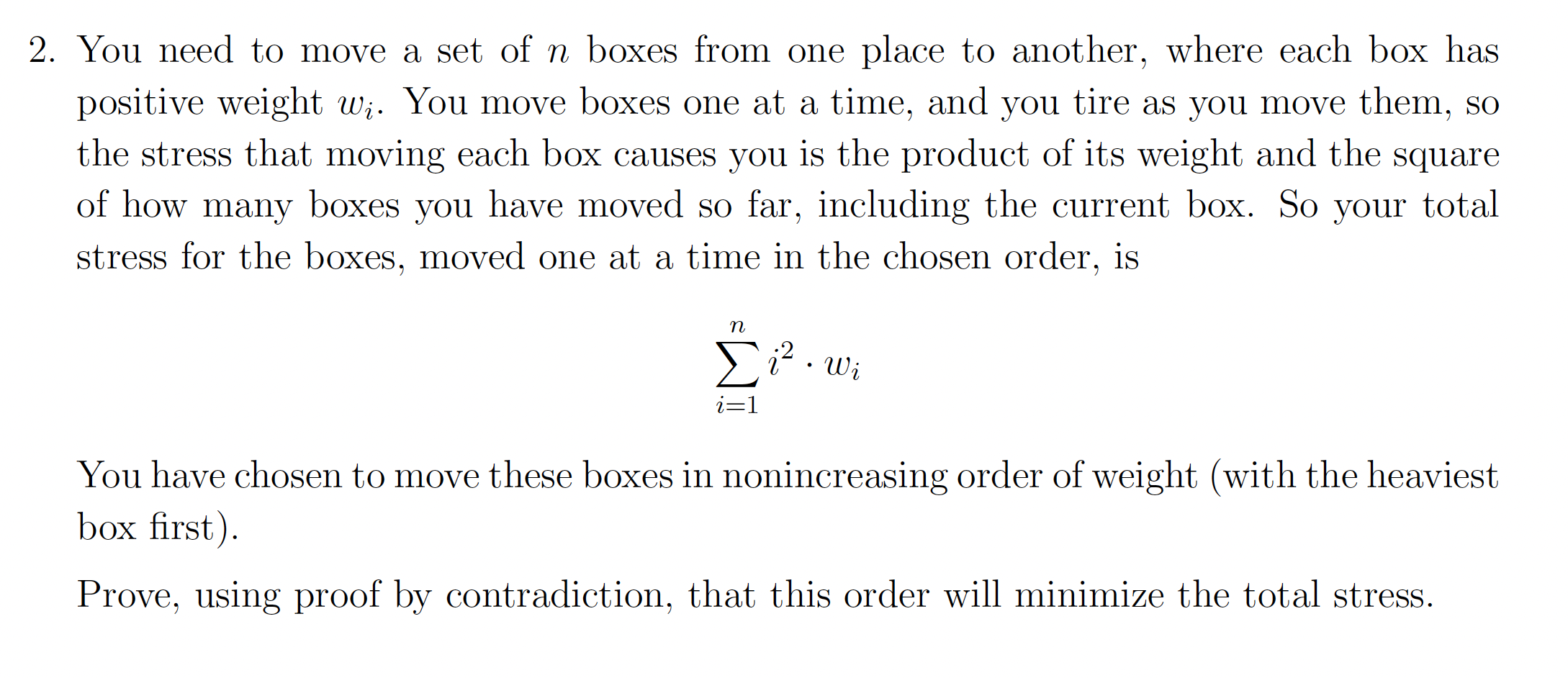 Solved "You need to move a set of n boxes from one place to | Chegg.com