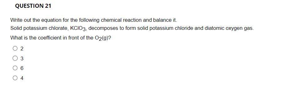 Solved Write out the equation for the following chemical | Chegg.com