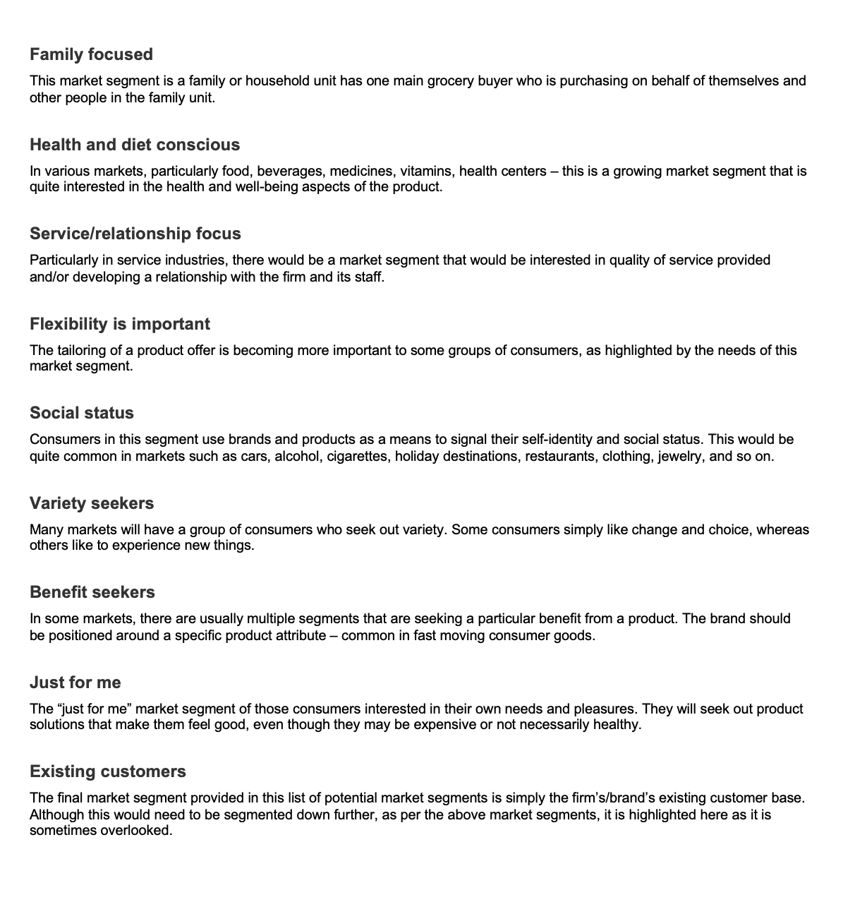 Market Segmentation Assignment MKTG 6223 Strategic | Chegg.com