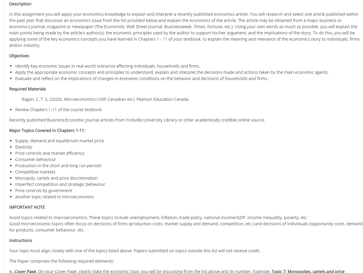 Description In this assignment you will apply your | Chegg.com