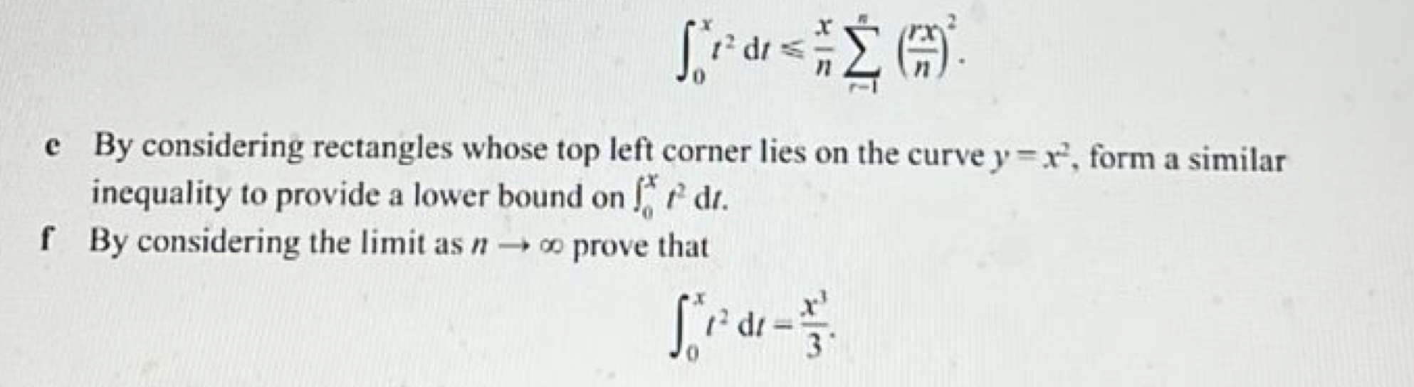 Solved by considering the limit as n tends to infinity show | Chegg.com