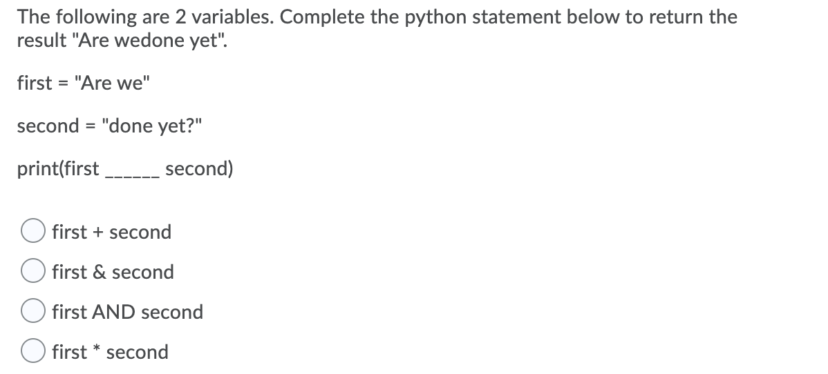 Solved Given the following three variables and their | Chegg.com