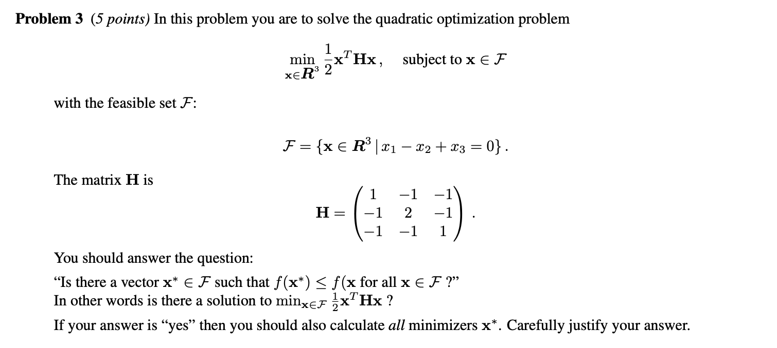 Solved Problem 3 (5 points) In this problem you are to solve | Chegg.com