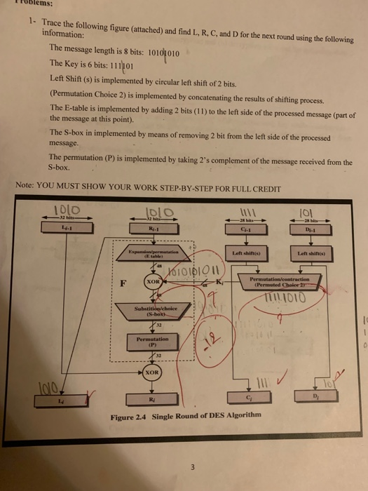 Solved FOblems: 1- Trace the following figure (attached) and | Chegg.com
