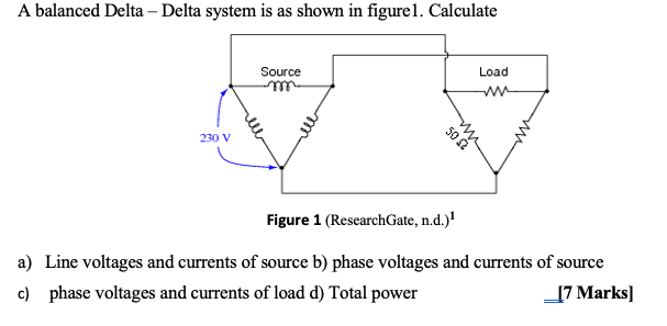 Solved A balanced Delta - Delta system is as shown in | Chegg.com