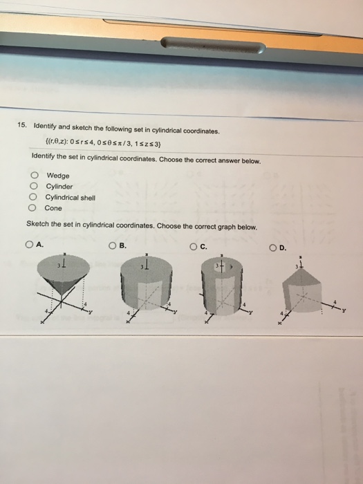 Solved 15. Identify and sketch the following set in | Chegg.com