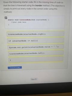 Solved Given the following starter code in the missing lines | Chegg.com