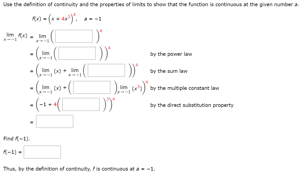 Solved Use the definition of continuity and the properties | Chegg.com