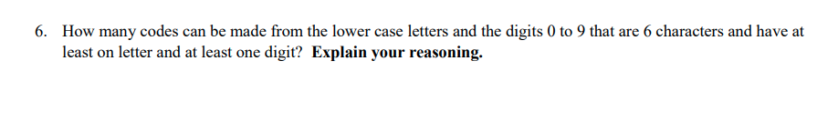 Solved 6. How many codes can be made from the lower case | Chegg.com