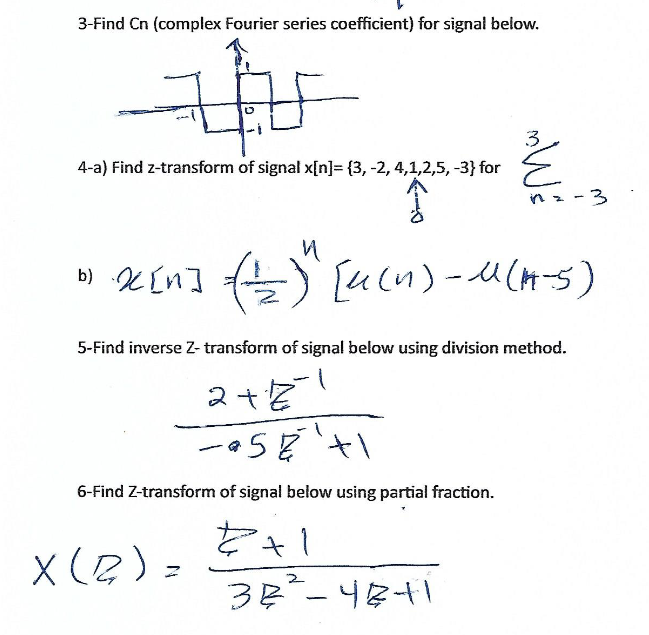 Solved 3-Find Cn (complex Fourier series coefficient) ﻿for | Chegg.com