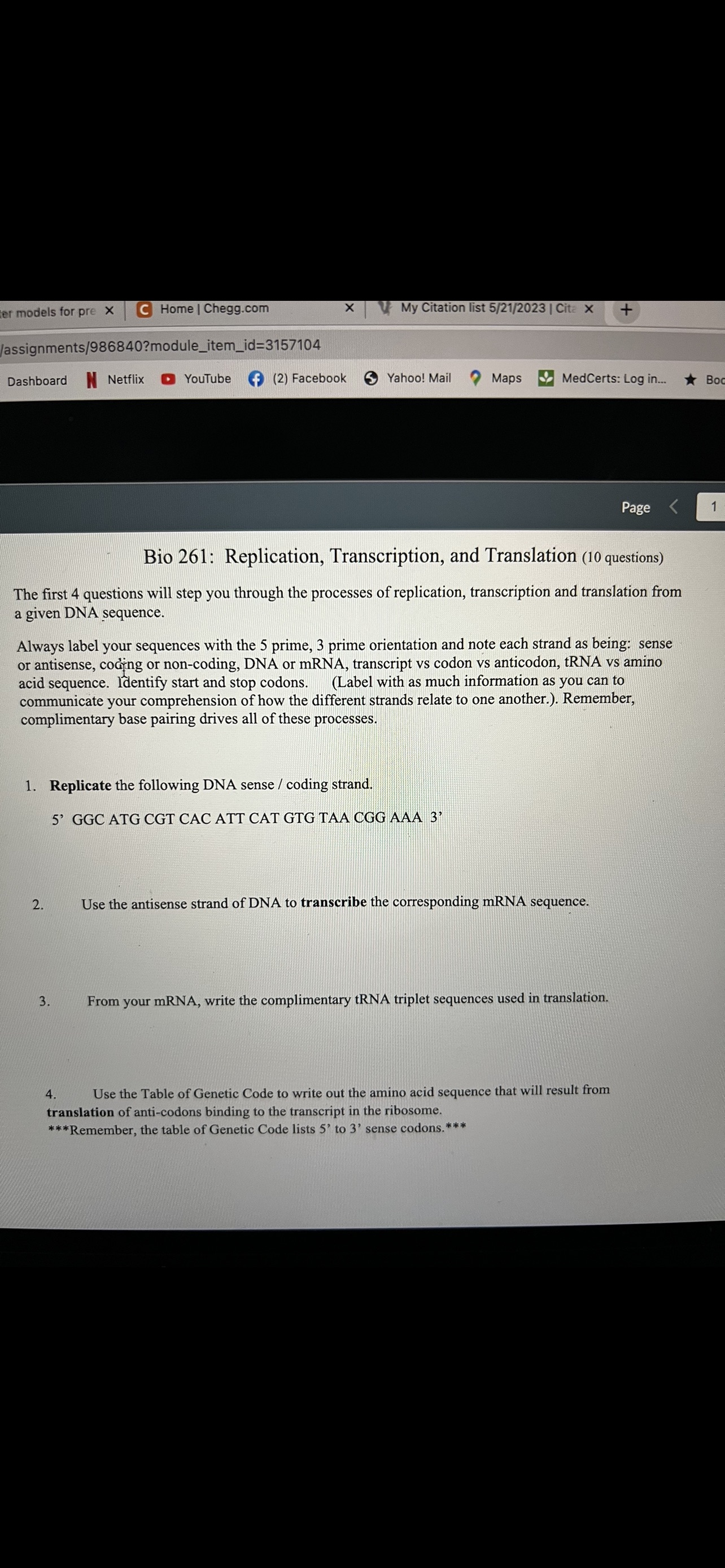Solved 8. Where in the cell do replication, transcription | Chegg.com