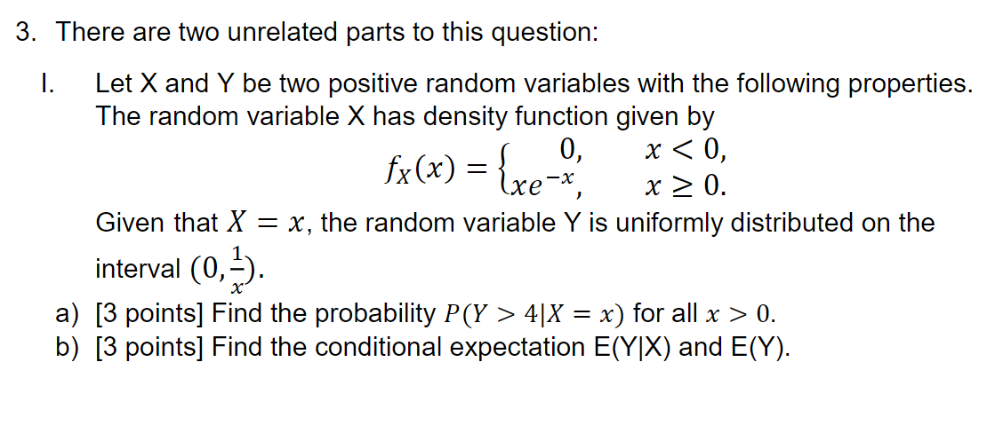 Solved 3. There are two unrelated parts to this question: I. | Chegg.com