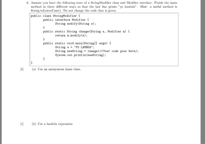 Solved 5. Consider the code below for a Car class 4 (a) | Chegg.com