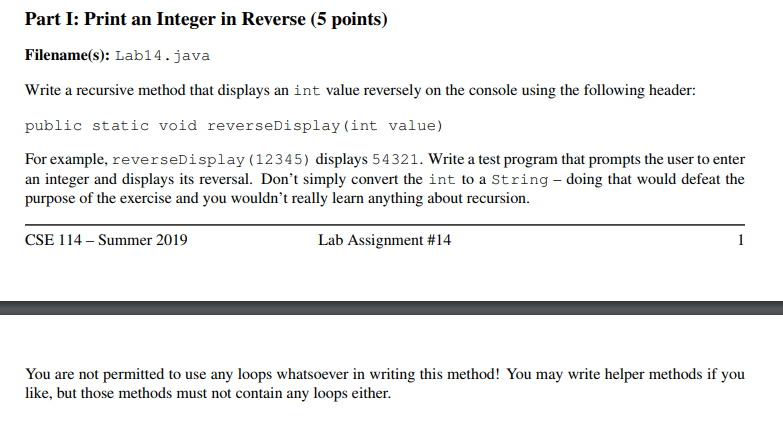 Solved public class Lab14 { public static void | Chegg.com