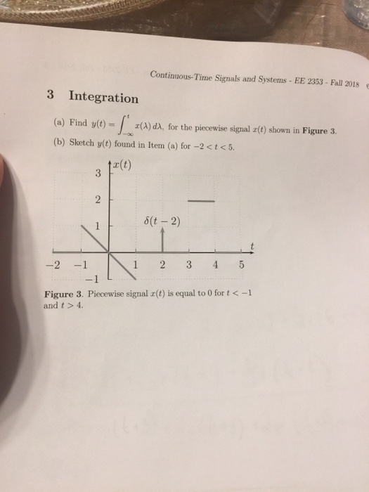 Solved Continuous-Time Signals and Systems- EE 2353- Fall | Chegg.com