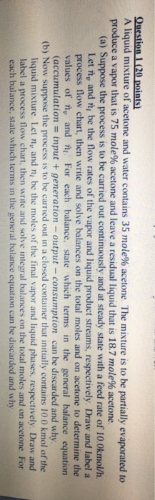 Solved A liquid mixture of acetone and water contains 35 | Chegg.com