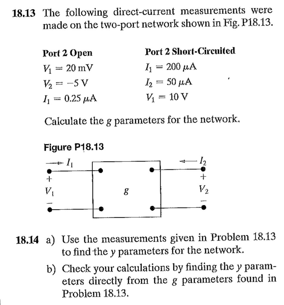 Solved 18.13 The following direct-current measurements were | Chegg.com
