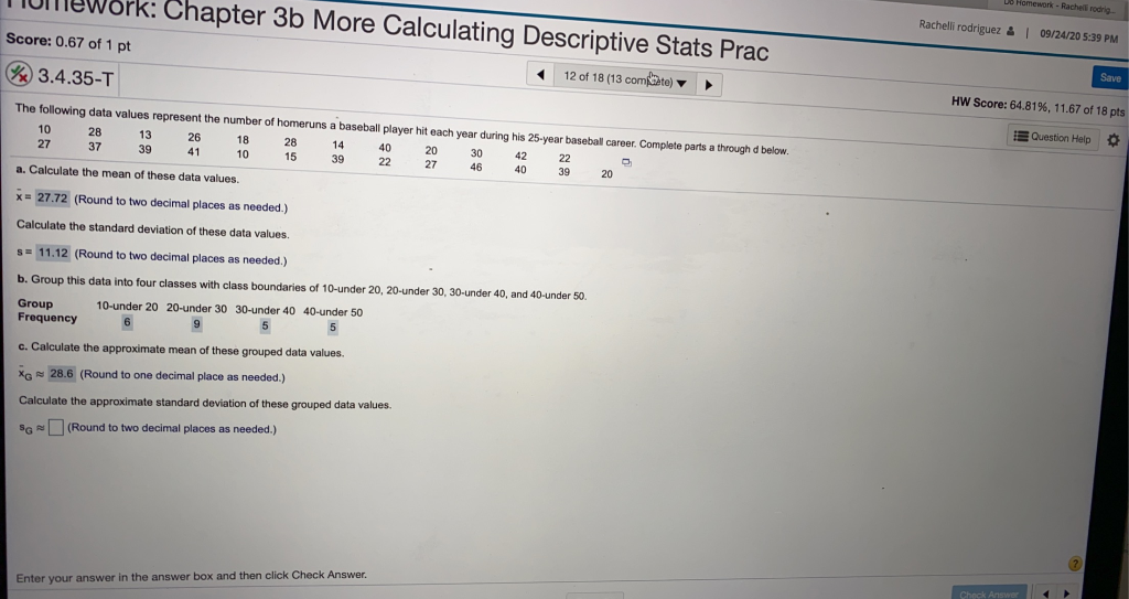Solved Do Homework - Rachel rodrig Rachelli rodriguez & | Chegg.com