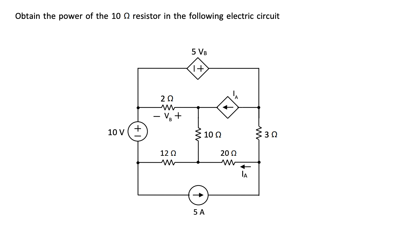 Solved Obtain the power of the 10 12 resistor in the | Chegg.com