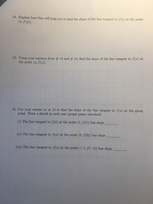 Solved Limits and tangent lines Math& 151 Consider the | Chegg.com
