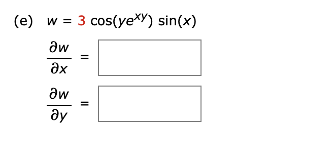 Solved aw aw In each case following, find the partial | Chegg.com