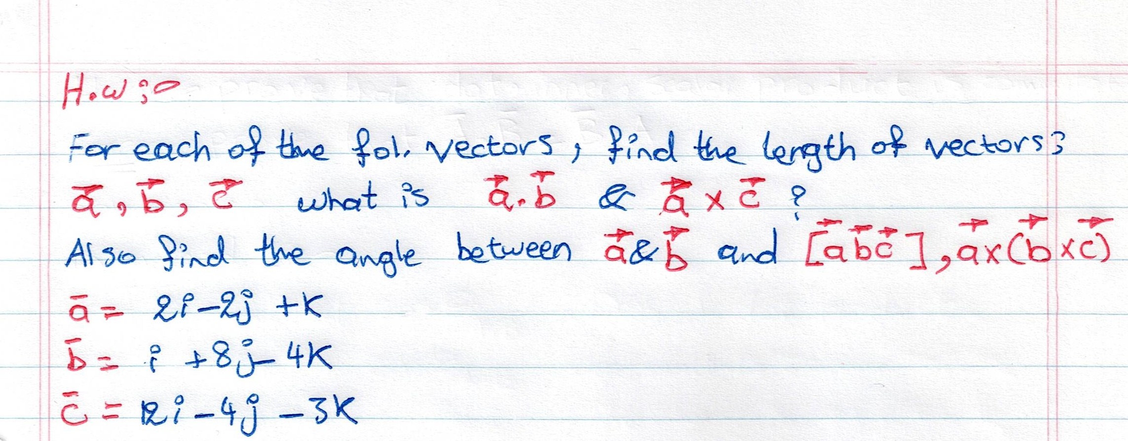 Solved For each of the fol, vectors, find the length of | Chegg.com