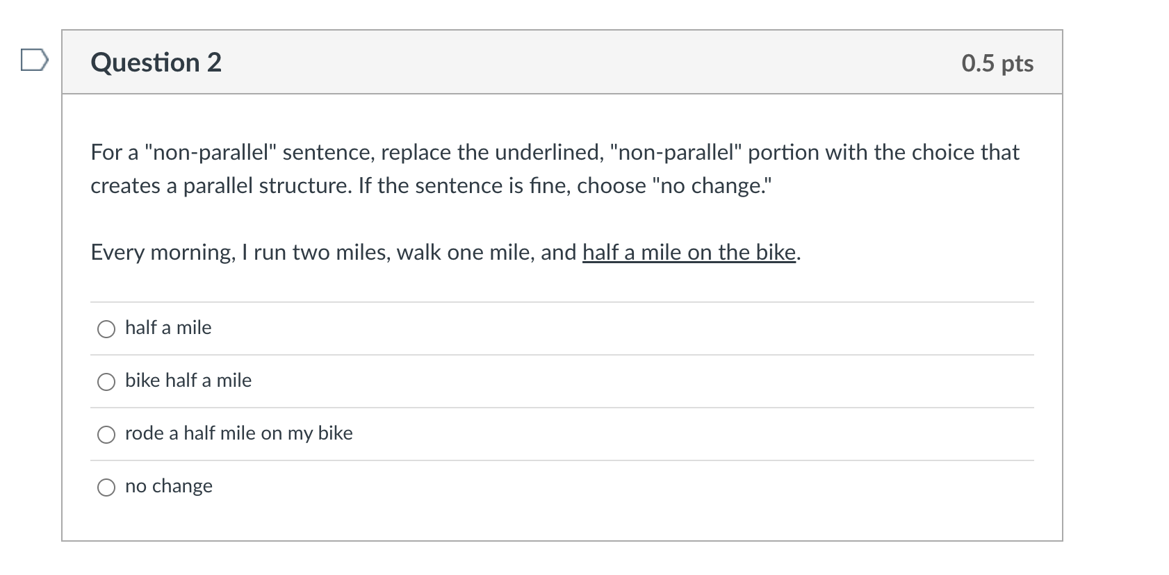 For A non parallel Sentence Replace The Chegg